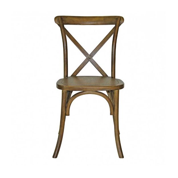 X-Back Rustic Wood Rental Chairs | JMS Tents & Party Rentals