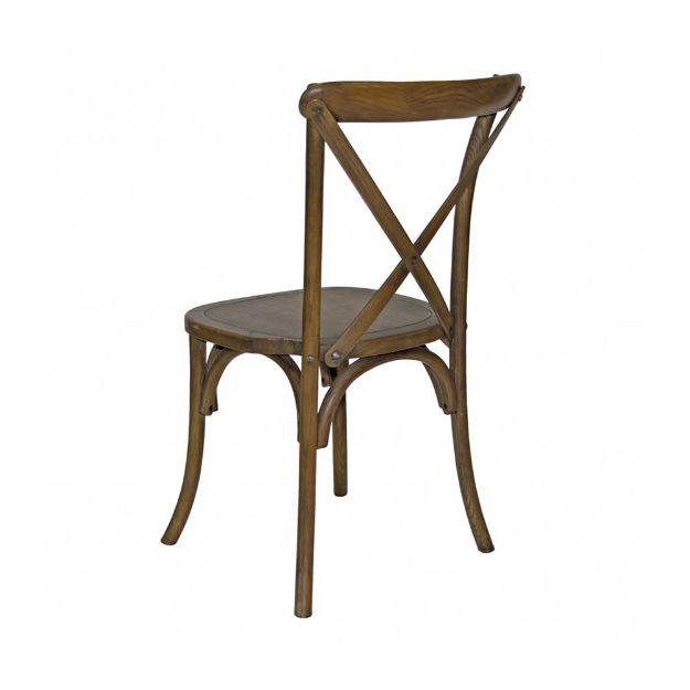 X-Back Rustic Wood Rental Chairs | JMS Tents & Party Rentals