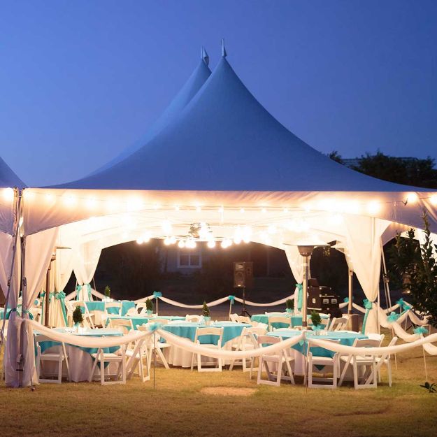 Globe Lighting 20' x 20' Square Tent | Rentals by JMS Tents