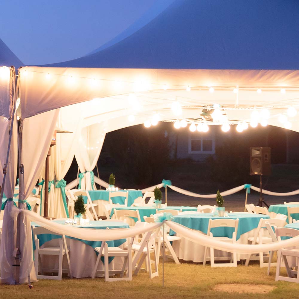 Decorative Square Table Overlays 72" | Rentals by JMS Tents