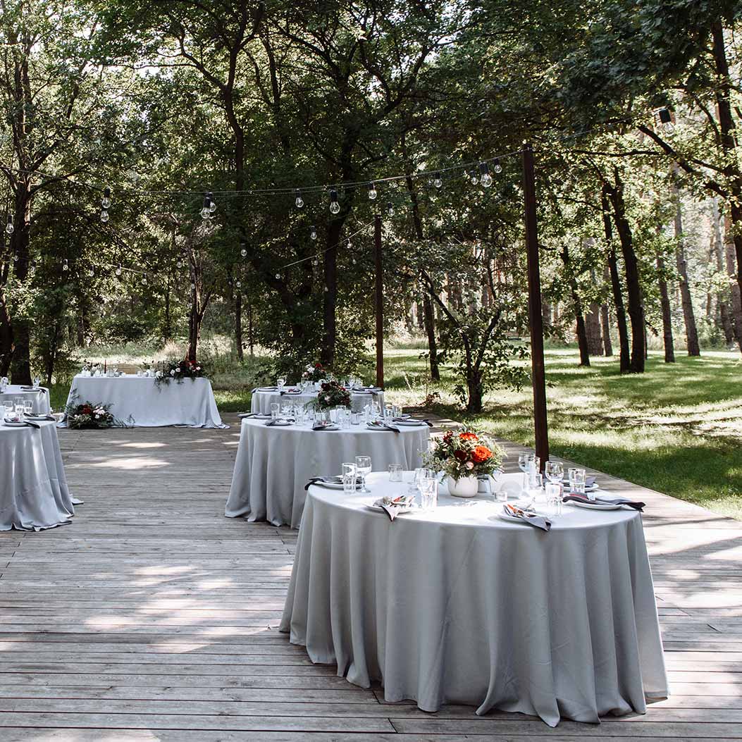 Round Table Linen 120" | Rentals by JMS Tents