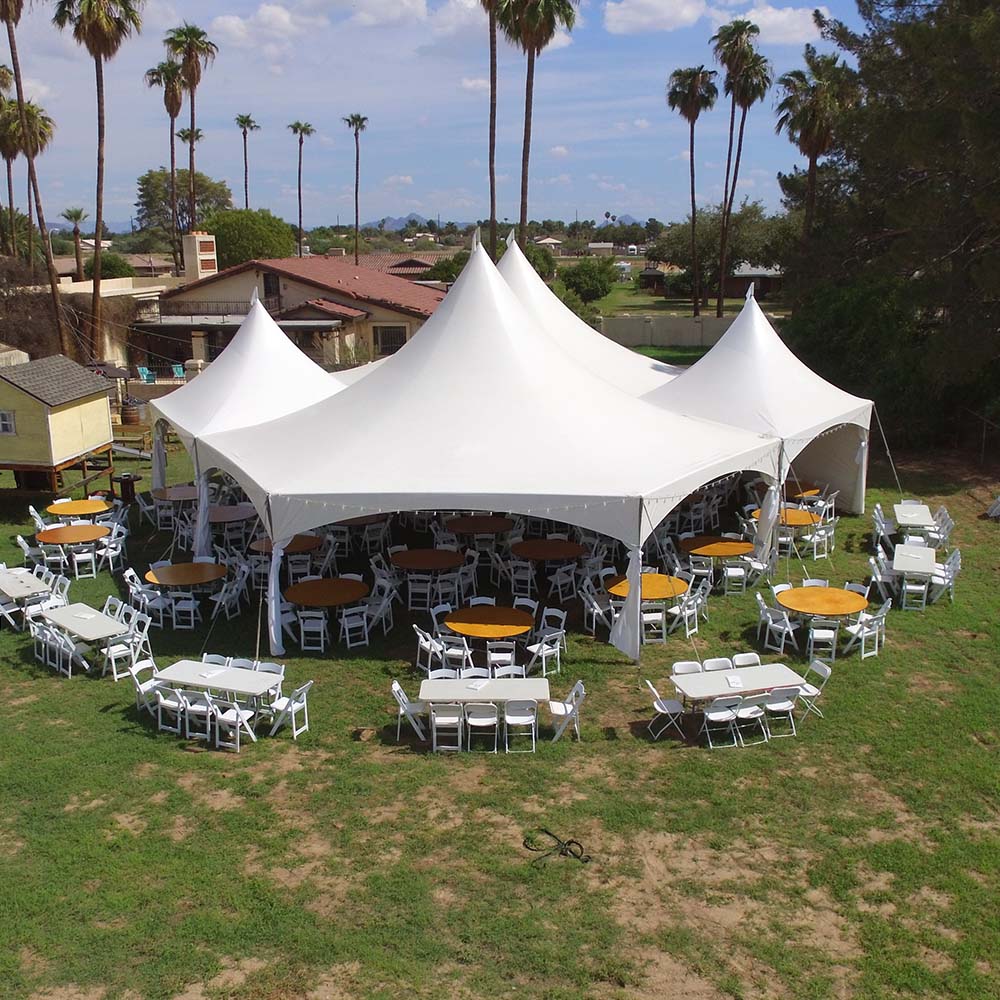 200 Guest Diamond Hexagon Wedding Tent Package By JMS