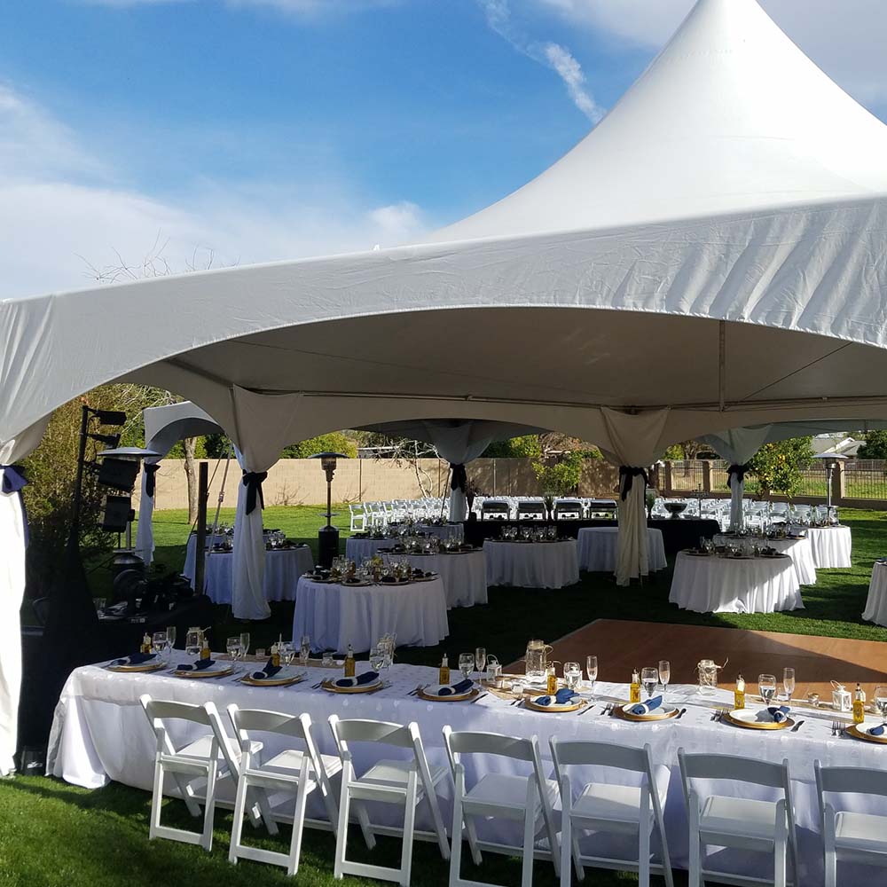 100 Guest Hexagon Wedding Tent Package by JMS Tents