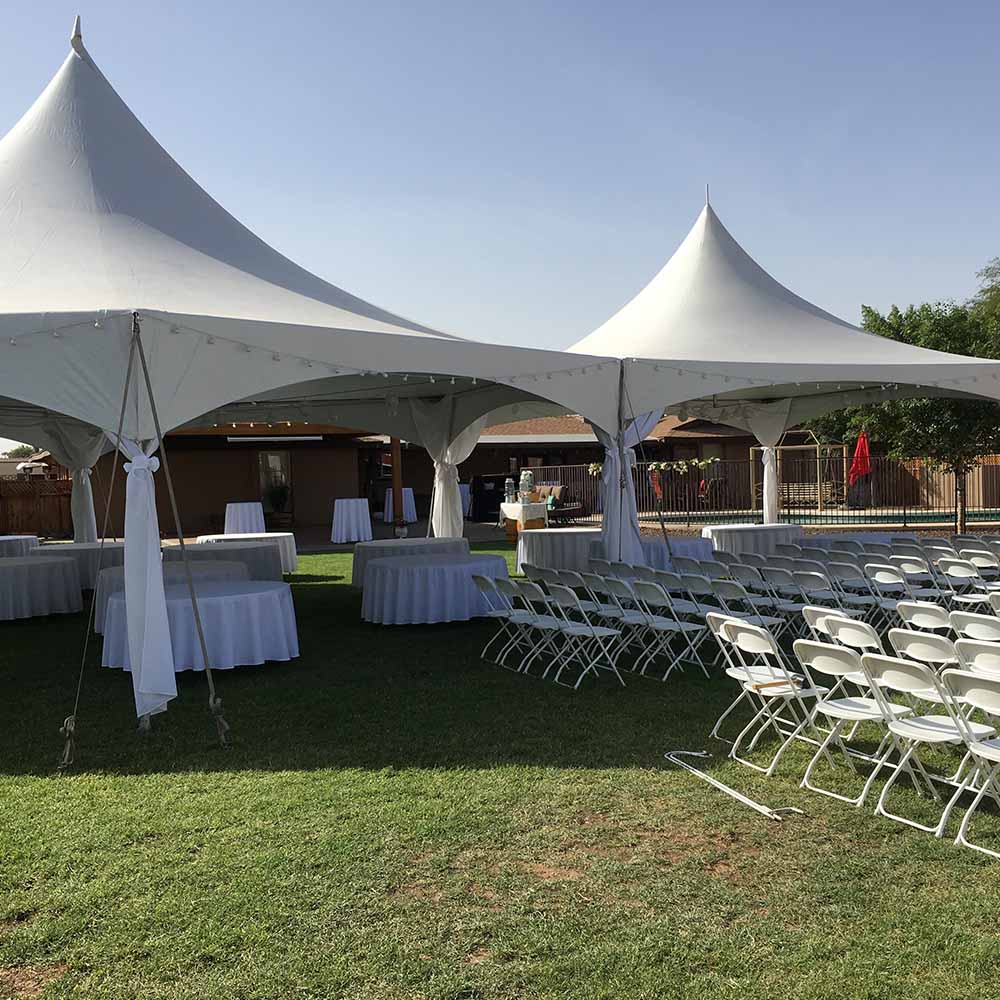 100 Guest Hexagon Wedding Tent Package By JMS Tents