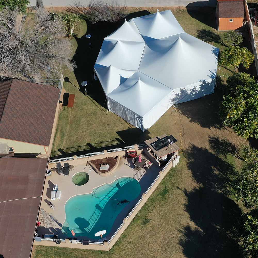 170 Guest Hexagon Wedding Party Package by JMS Tents