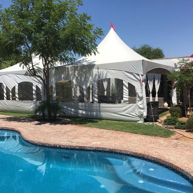 50 Guest Rectangle Rental Tent Package by JMS Tents