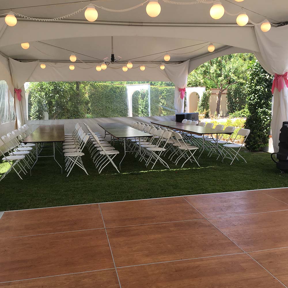 50 Guest Rectangle Rental Tent Package by JMS Tents