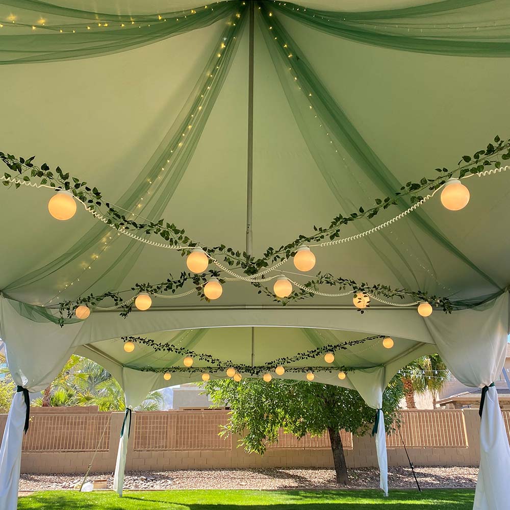 50 Guest Rectangle Rental Tent Package by JMS Tents