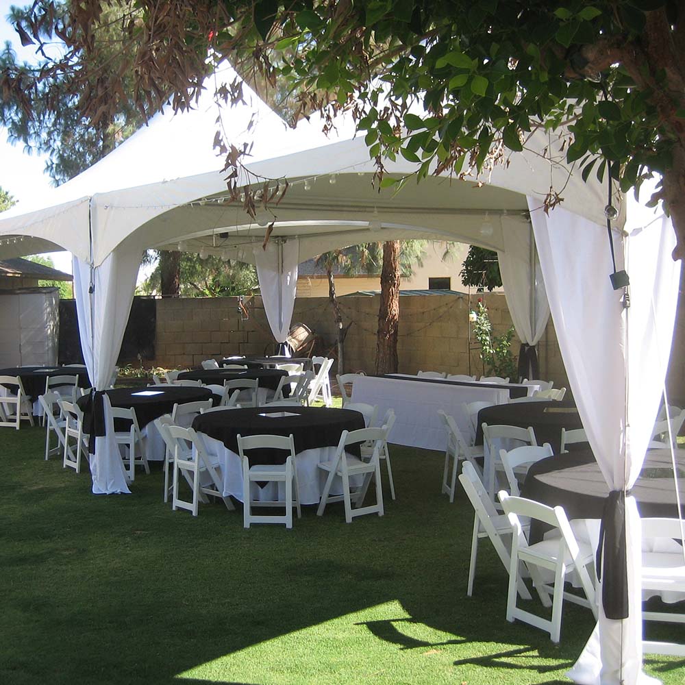 50 Guest Rectangle Rental Tent Package by JMS Tents