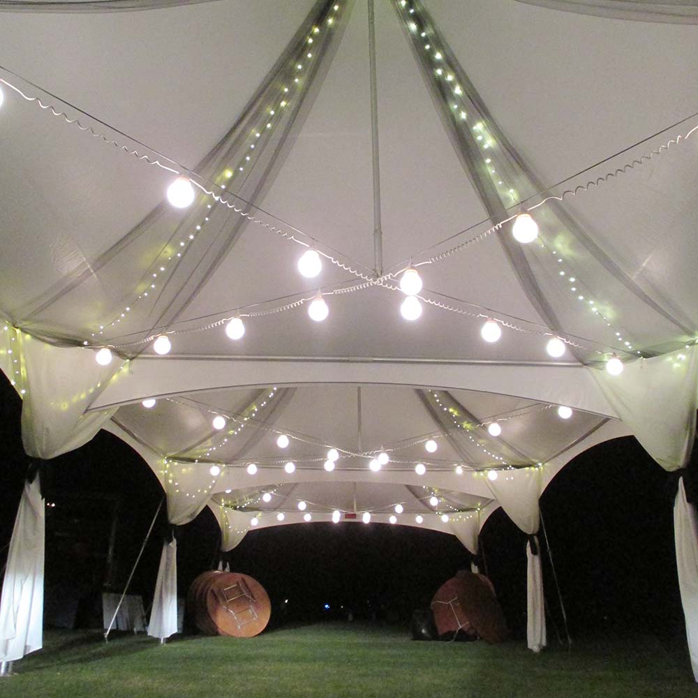 80 Guest Rectangle Rental Tent Package by JMS Tents