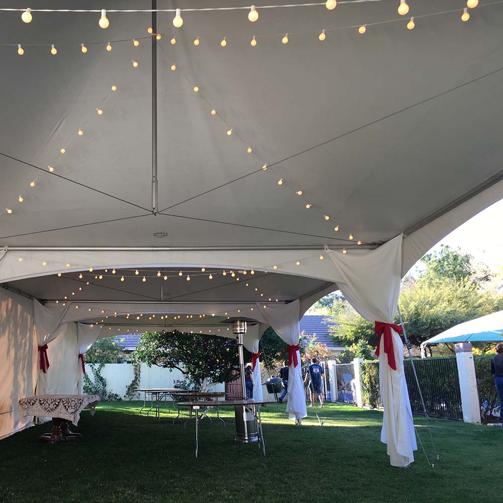 80 Guest Rectangle Rental Tent Package by JMS Tents