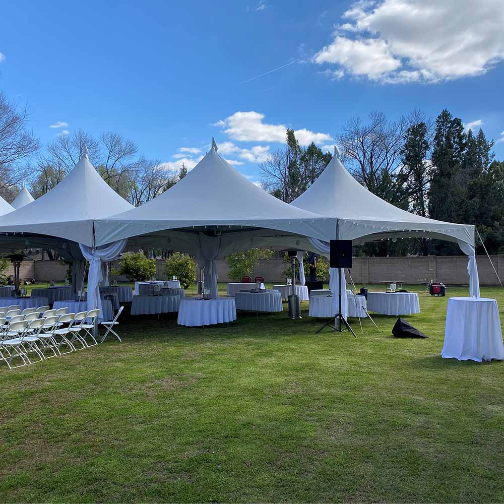 170 Guest Hexagon Wedding Party Package by JMS Tents