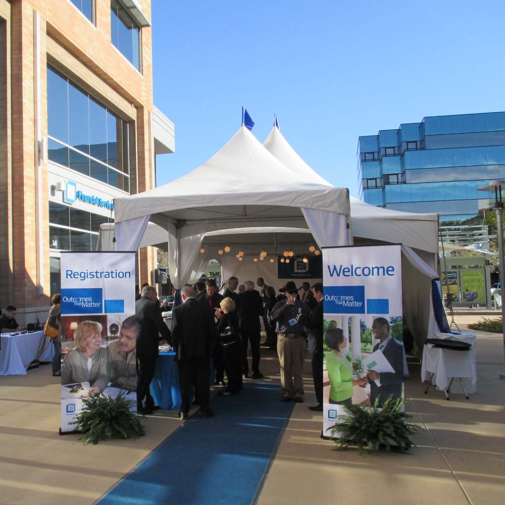 Ribbon Cutting Tent Rental Package for 32 Guests | JMS Tents