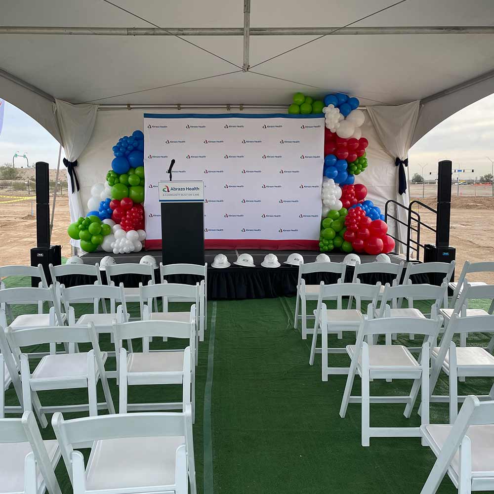 8' x 16' Rentable Aluminum Event Stage | JMS Tents